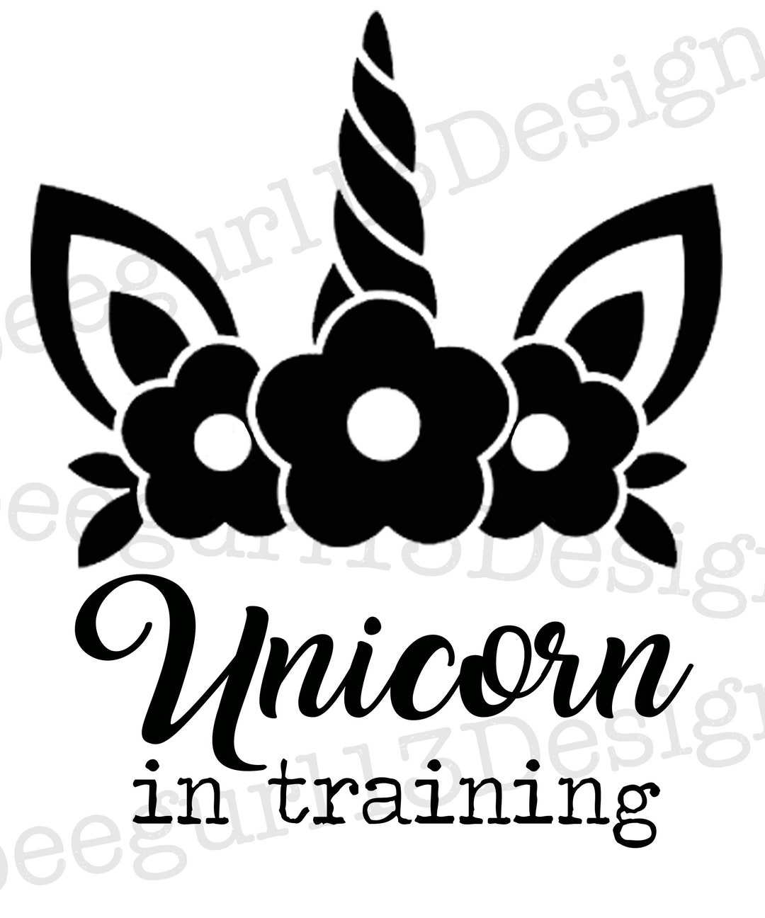 Unicorn in Training Graphic Design - Etsy