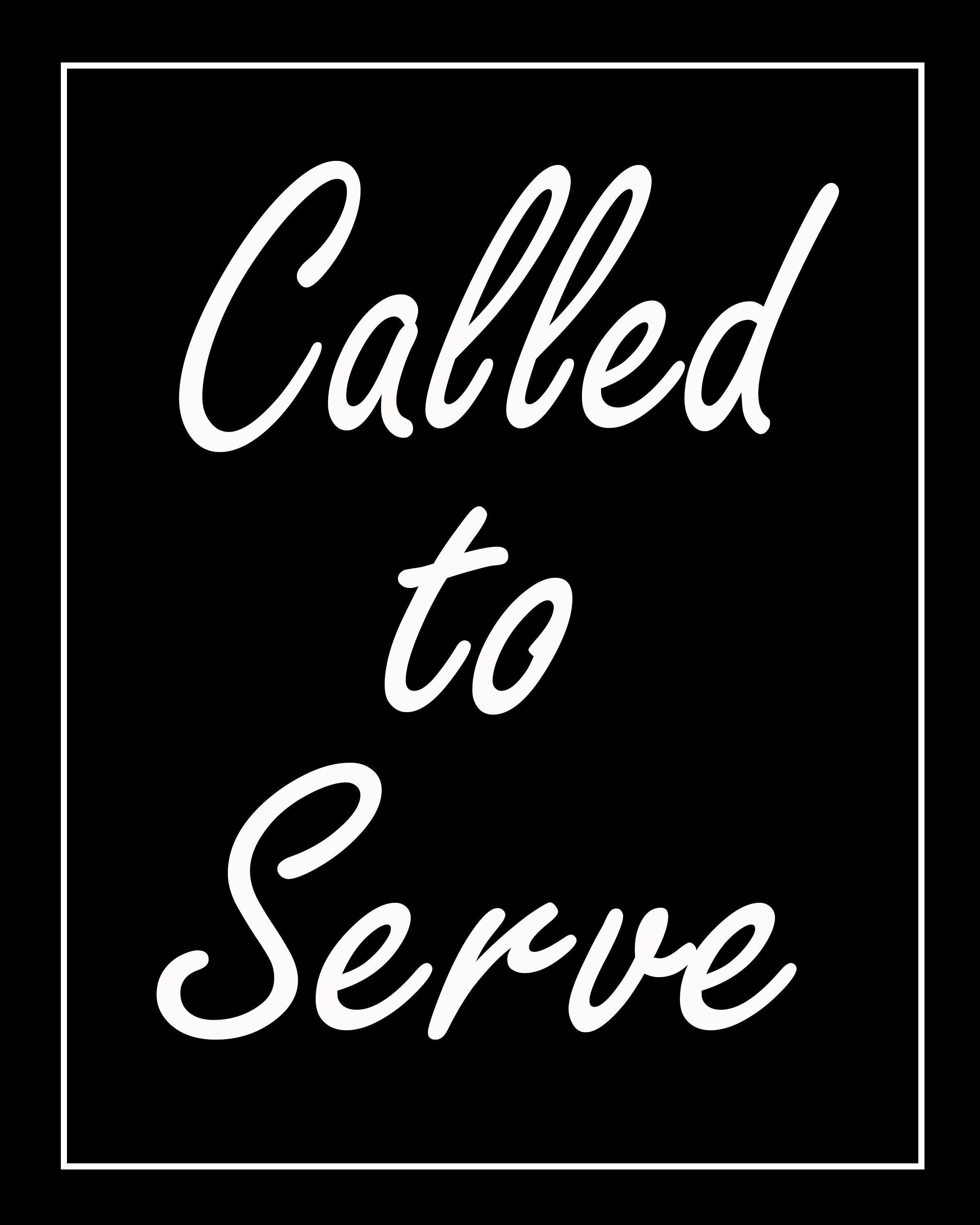 Called to Serve Poster - Etsy