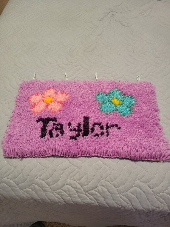 Personalized Latch Hook Wall Hangings - Etsy