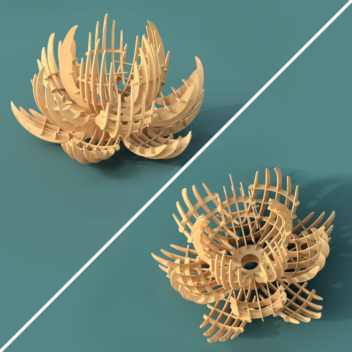Lotus Lamp Shade Vector Files for 3mm Plywood/mdf DIY Lantern Design - Etsy