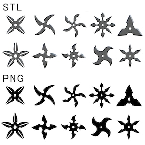 Ninja Star 3D Model Set (STL and PNG), Cosplay and CNC Files - Etsy ...