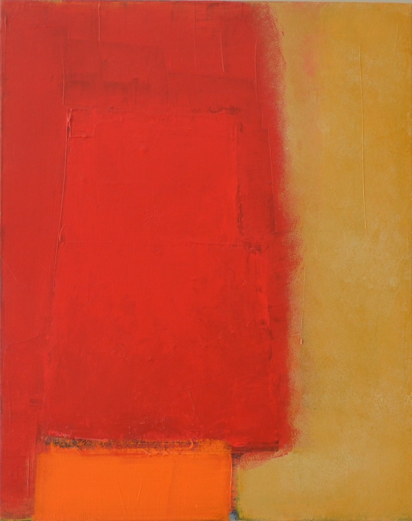 Red Painting, Red Orange Yellow, Original Minimalistic Style, 20 X 16 ...