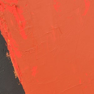 Red Black Orange Painting, Original Red Orange and Black Abstract ...