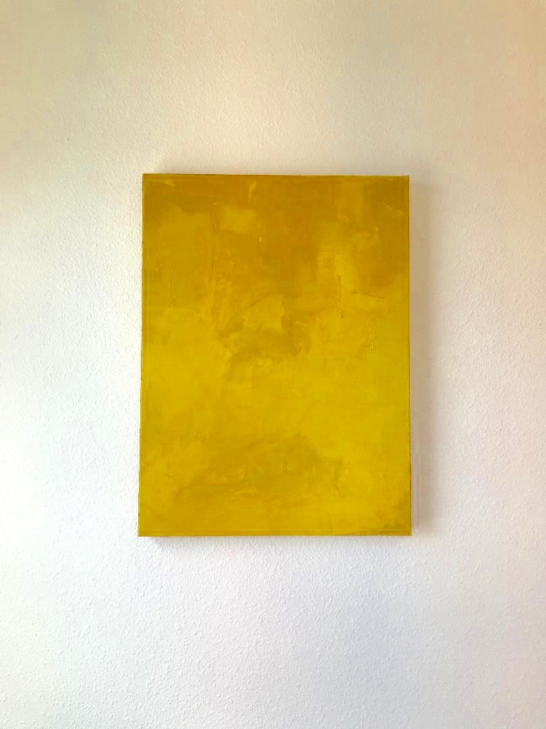 Yellow Abstract Painting, 18 X 24, Acrylic Original Art, Wall Decor ...