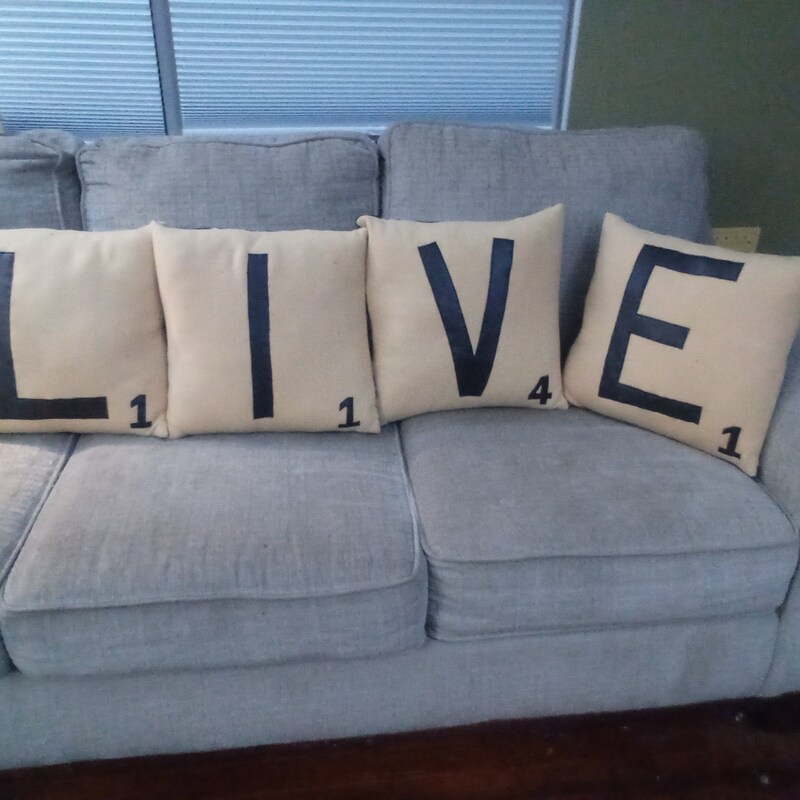 Scrabble Pillow - Etsy