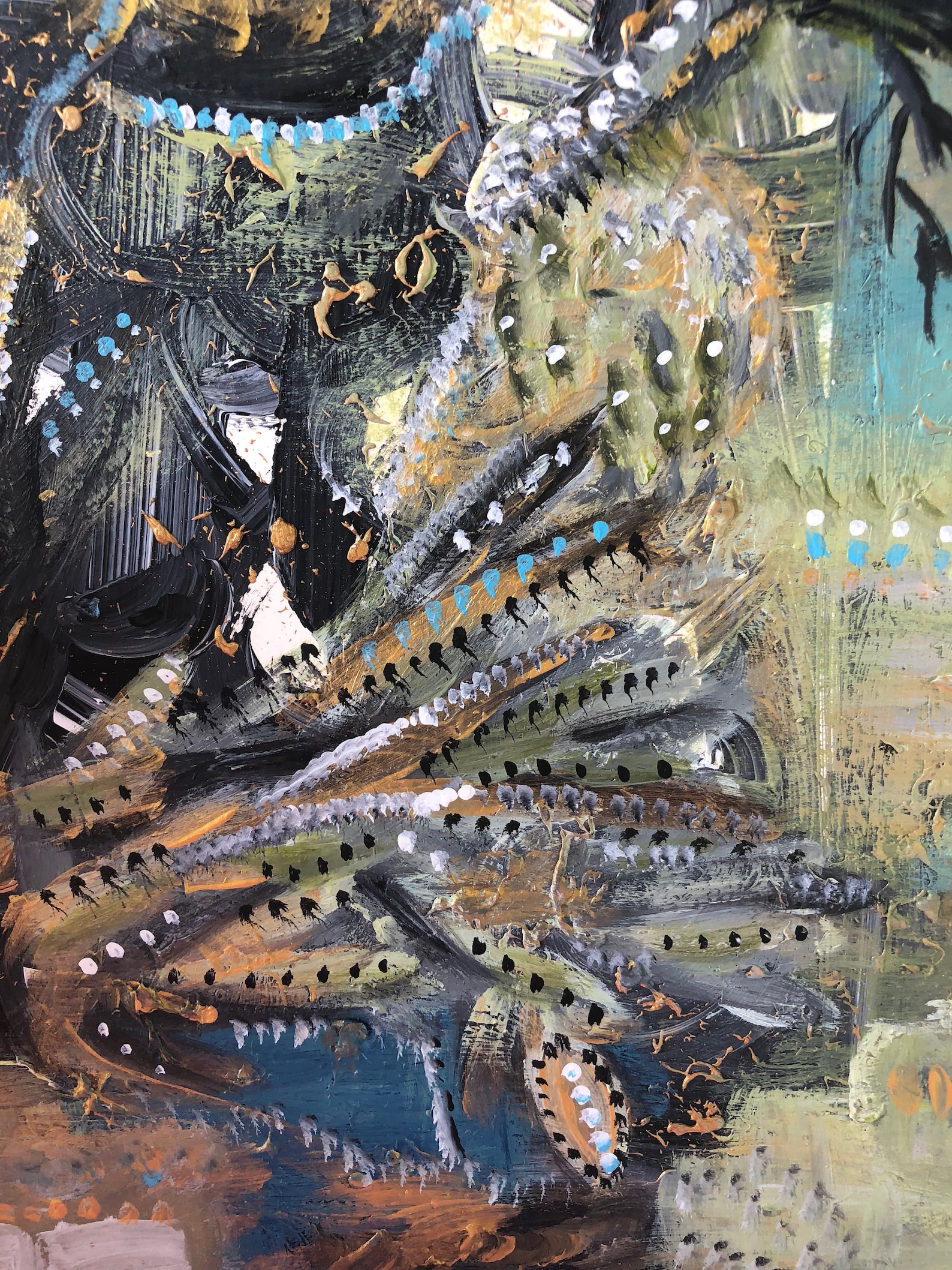 Abstract Steampunk Painting Original Artwork Modern Wall Art 9 X 12 ...