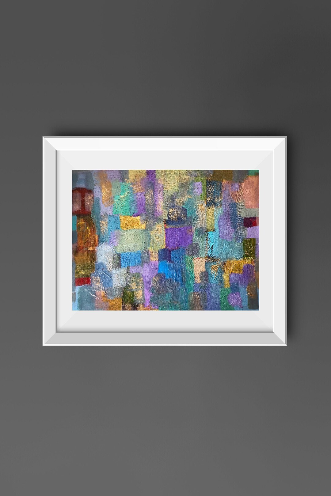 Abstract Original 18 X 24 Painting, Acrylic Wall Art on Paper, Textured ...