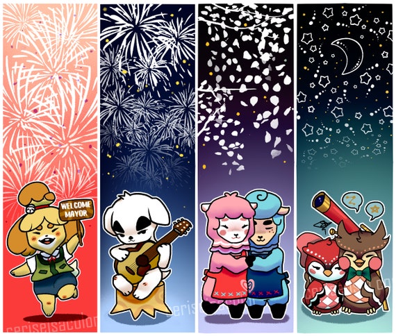 Animal Crossing Holo Bookmarks | Etsy