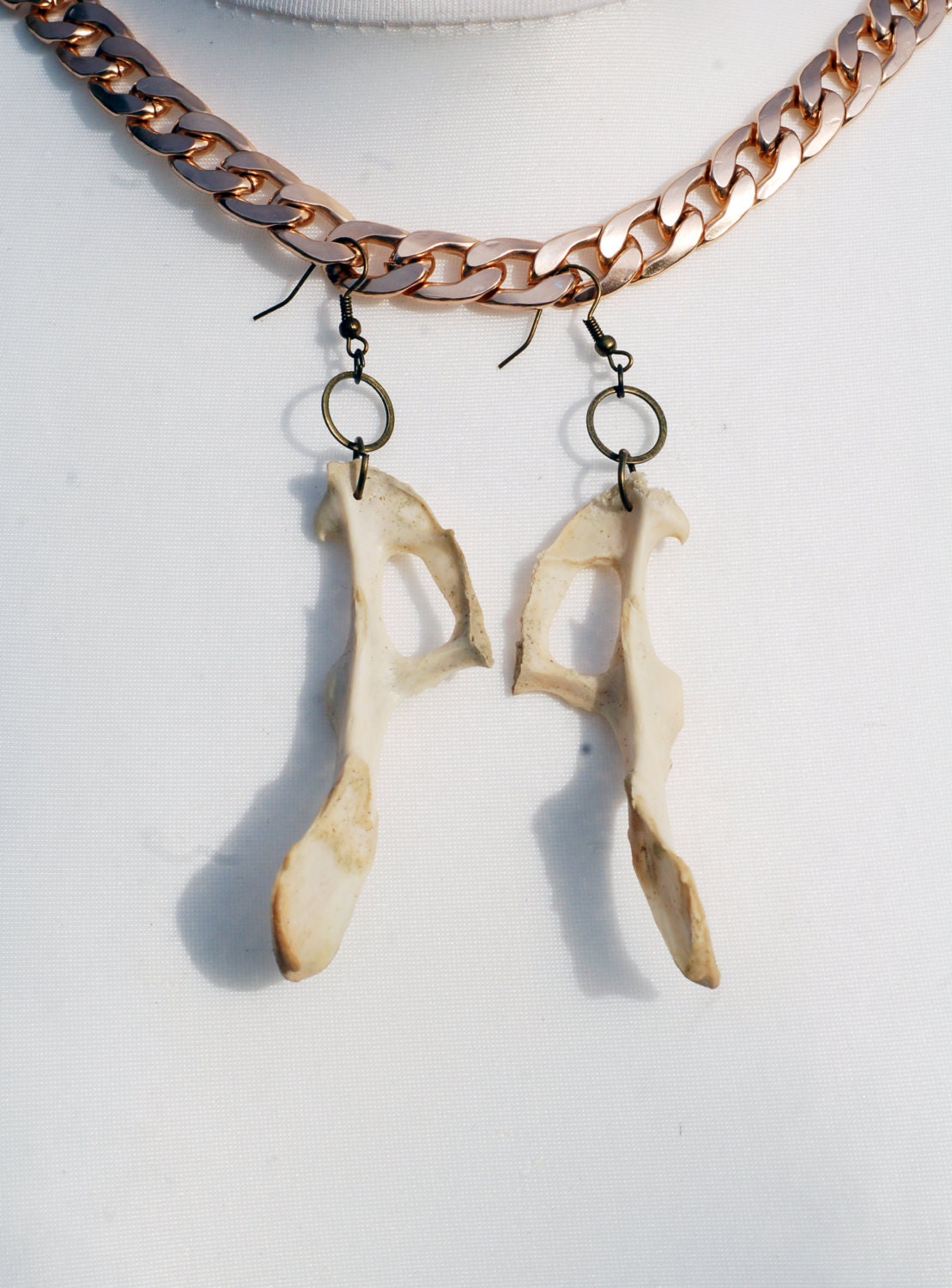 wholesale cheap online Real Rabbit hip bone simple bronze dangling ...
