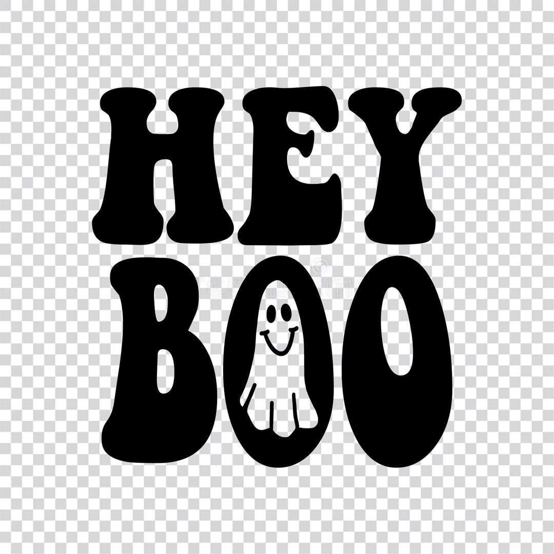 Cute Hey Boo Ghost Digital PNG + SVG Download - Etsy