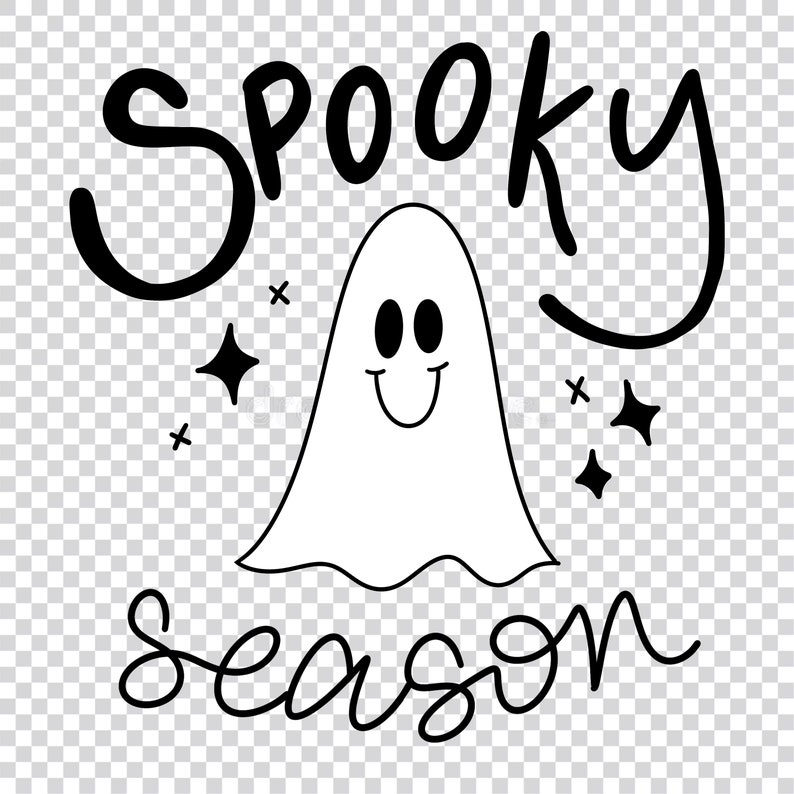 Cute Spooky Season Ghost Digital PNG Files - Etsy