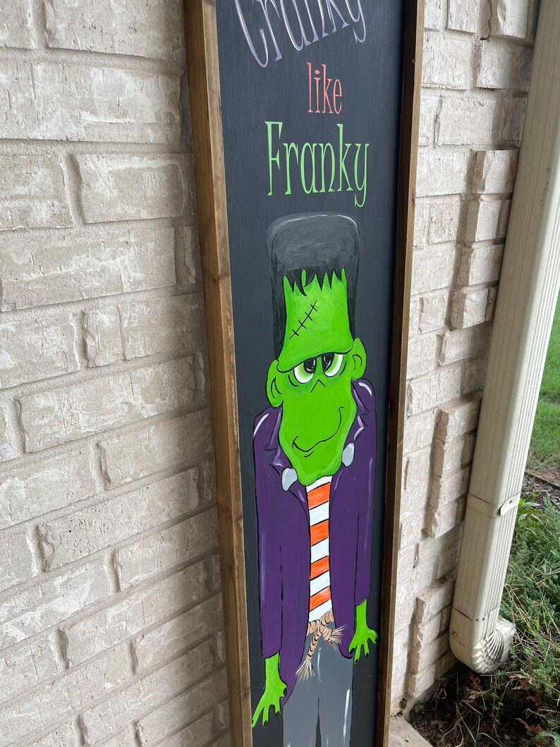 Frankenstein Halloween Porch Leaner - Etsy