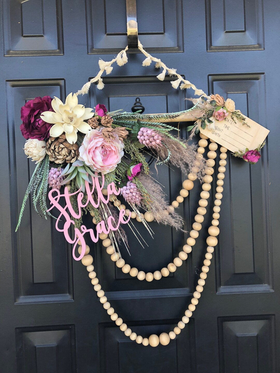 Hospital Door Hanger Bohemian Floral - Etsy