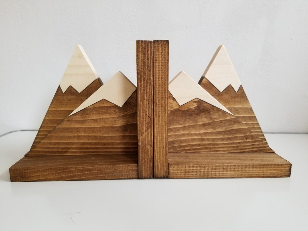 Mountain Bookends - Etsy