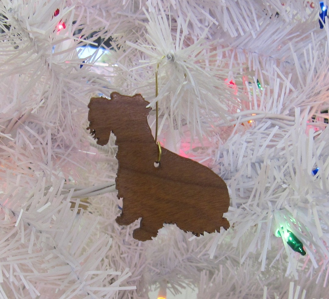 Miniature Schnauzer Ornament in Wood or Mirror Acrylic Customizable ...