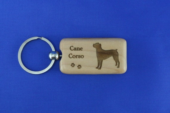 Cane Corso Wood Keychain Customizable | Etsy