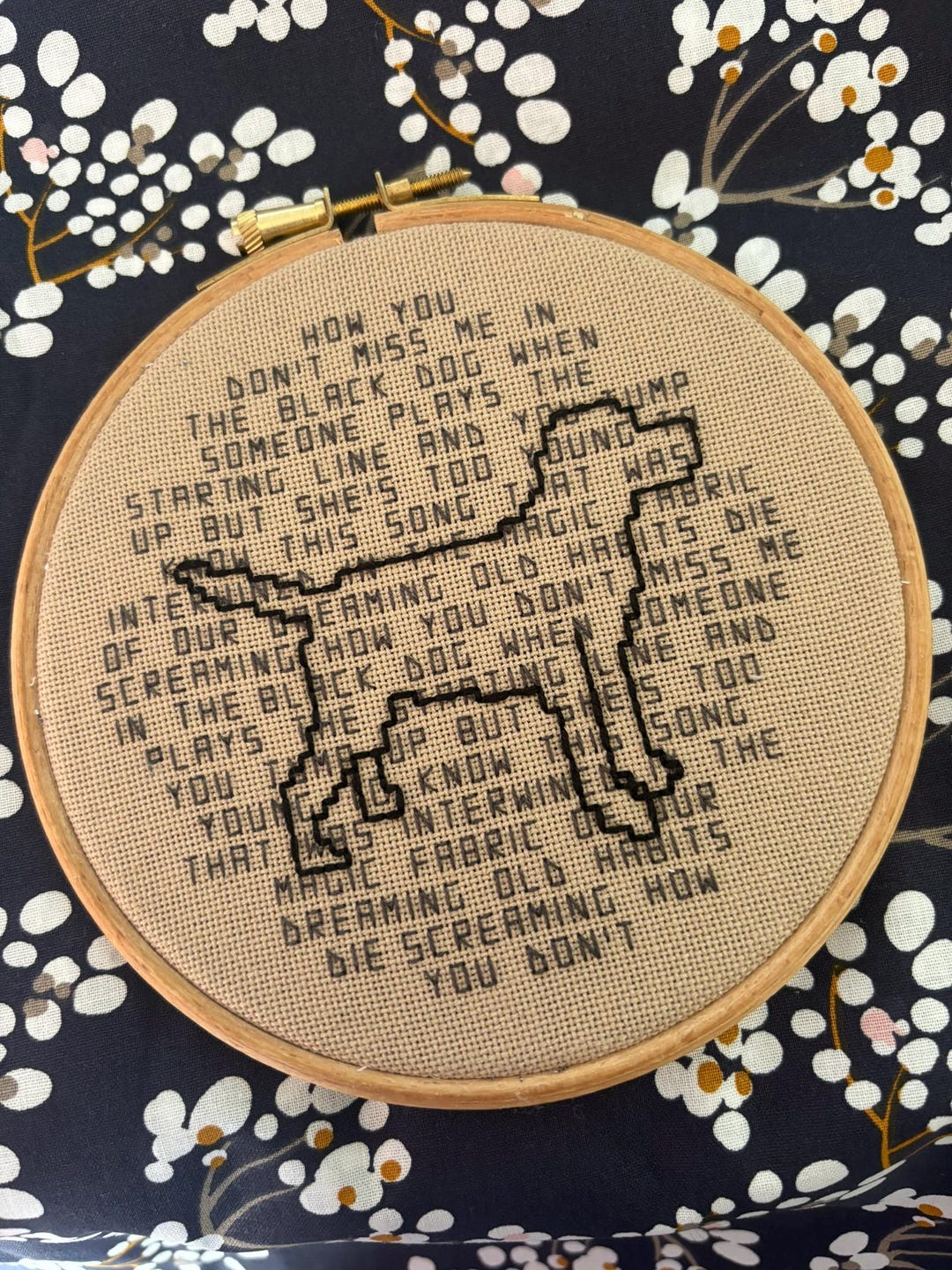 Charity Cross Stitch / Blackwork Pattern the Black Dog - Etsy