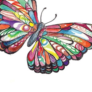 Butterfly Watercolor Card - Etsy