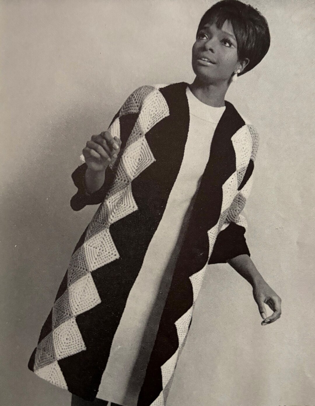 CROCHET PATTERN Vintage Harlequin Coat Pattern. 1953! Directions for ...