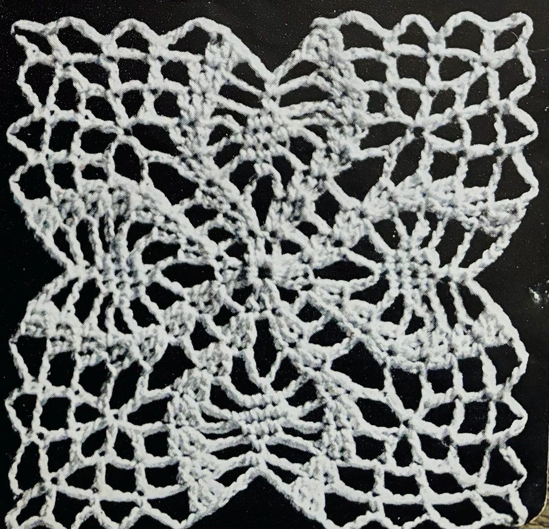 CROCHET PATTERN Vintage Home Puritan Tablecloth/cover. 52 X 70”. PDF ...