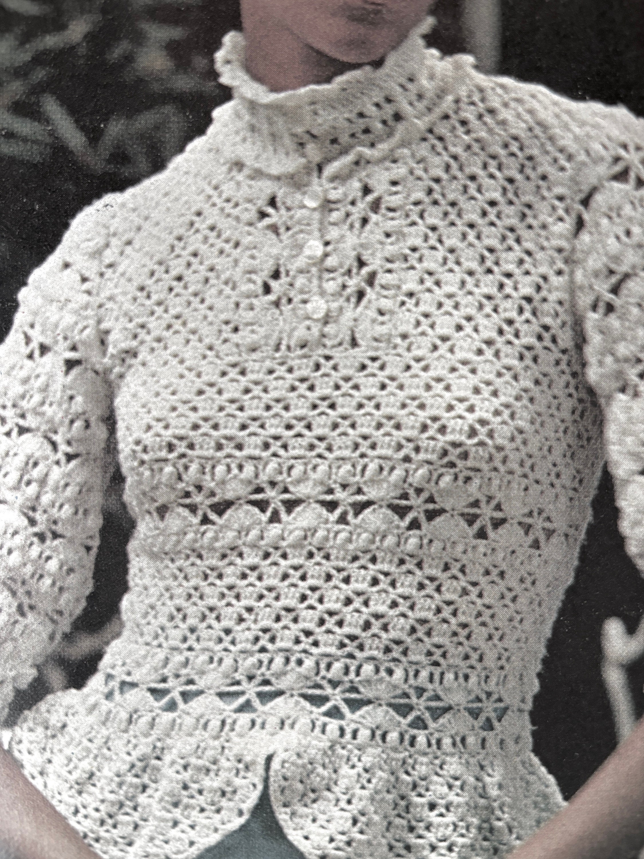 CROCHET PATTERN Vintage Peplum Blouse/top Womens Crochet Pattern ...