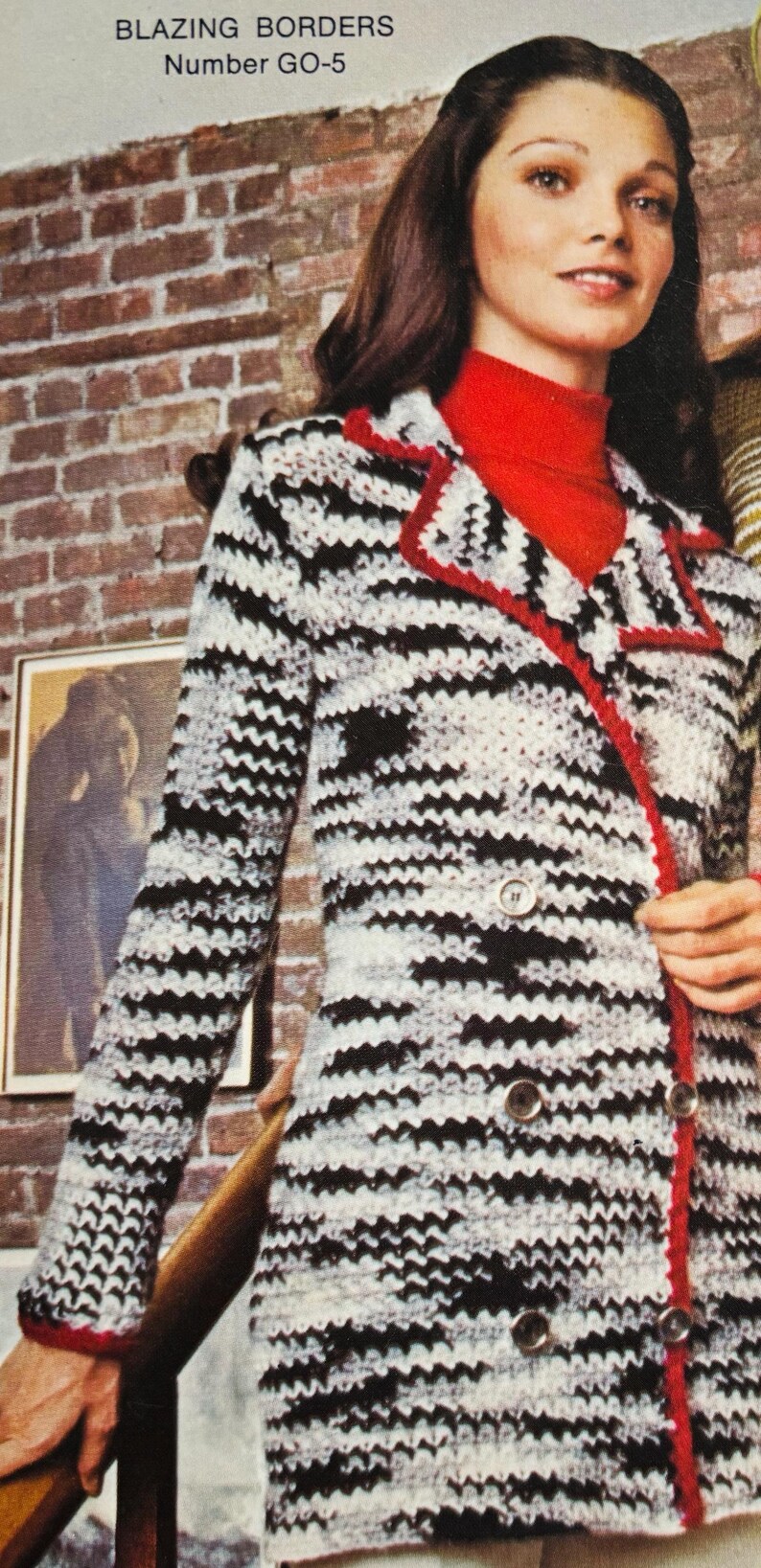 CROCHET PATTERN Vintage Womens Blazer/jacket Sizes 10-12-14-16 PDF ...