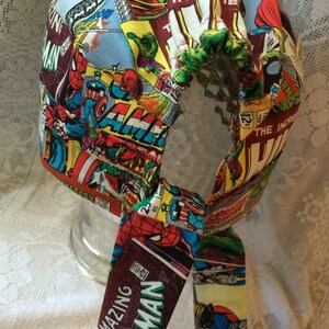 Comic Marvel Tie Back Theatre Scrub Hat - Etsy