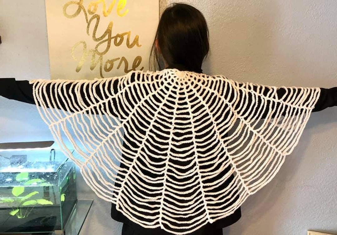 Crochet Spiderweb Shawl|lightweight Covering|perfect for Halloween|fall ...
