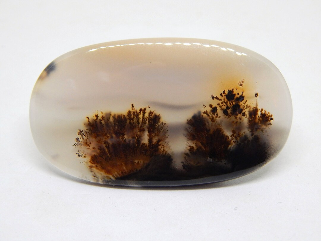 Dendritic Landscape Agate Pendant Cabochon 53 X 30 Mm, Dendritic Opal ...