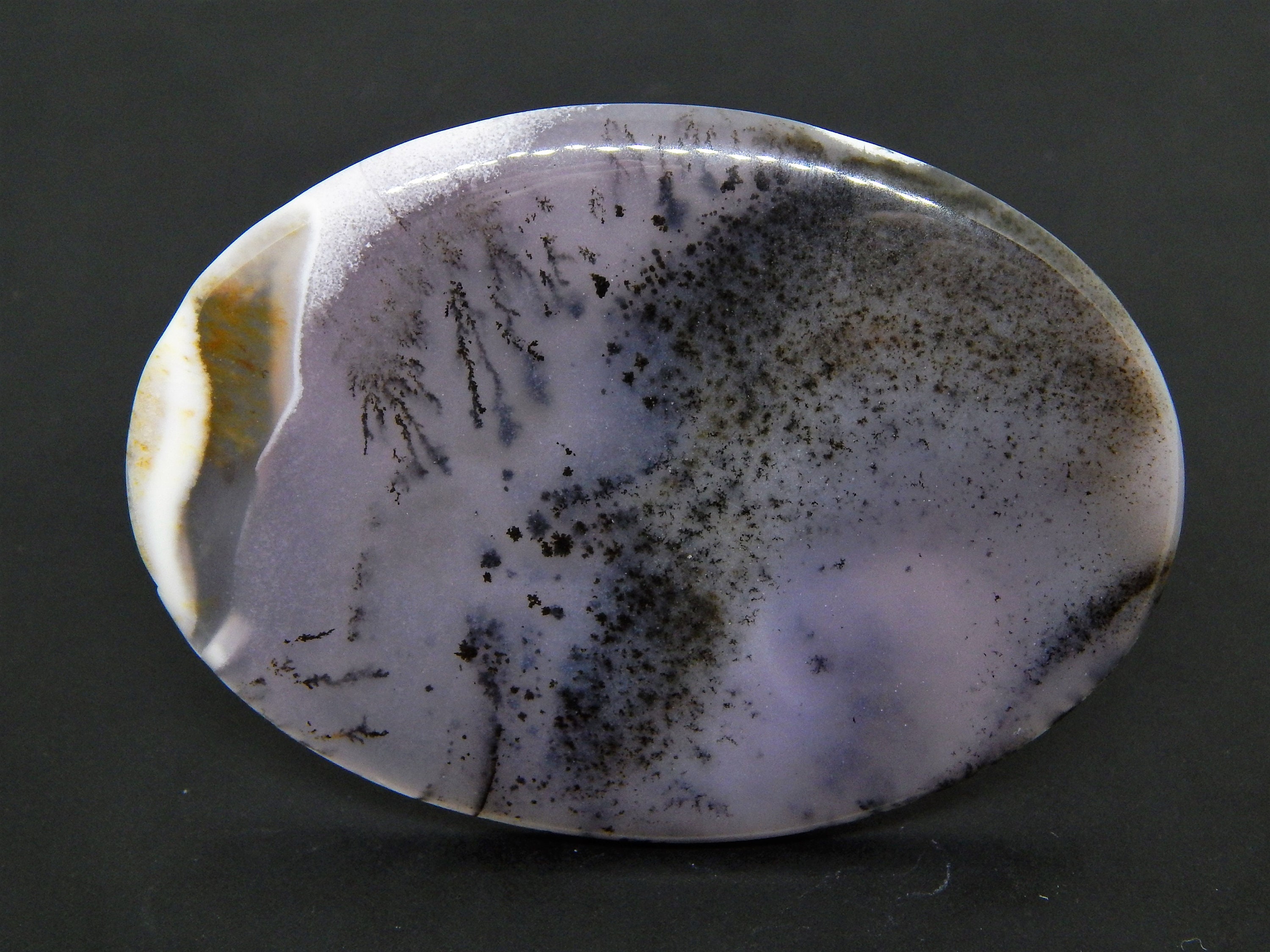 Agata dendritica Cabochon rettangolare merlinite 62 x 43 mm, agata ...