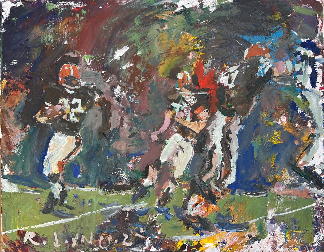 Robert Joyner Original Football Painting – Jim Brown, Cleveland Browns ...