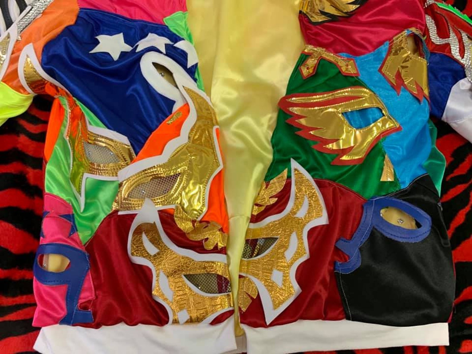 Mexican Wrestling Mask Bomber Jacket - Etsy