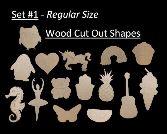 Wood Cut Out Shapes. Set 1 Regular Size. - Etsy Australia