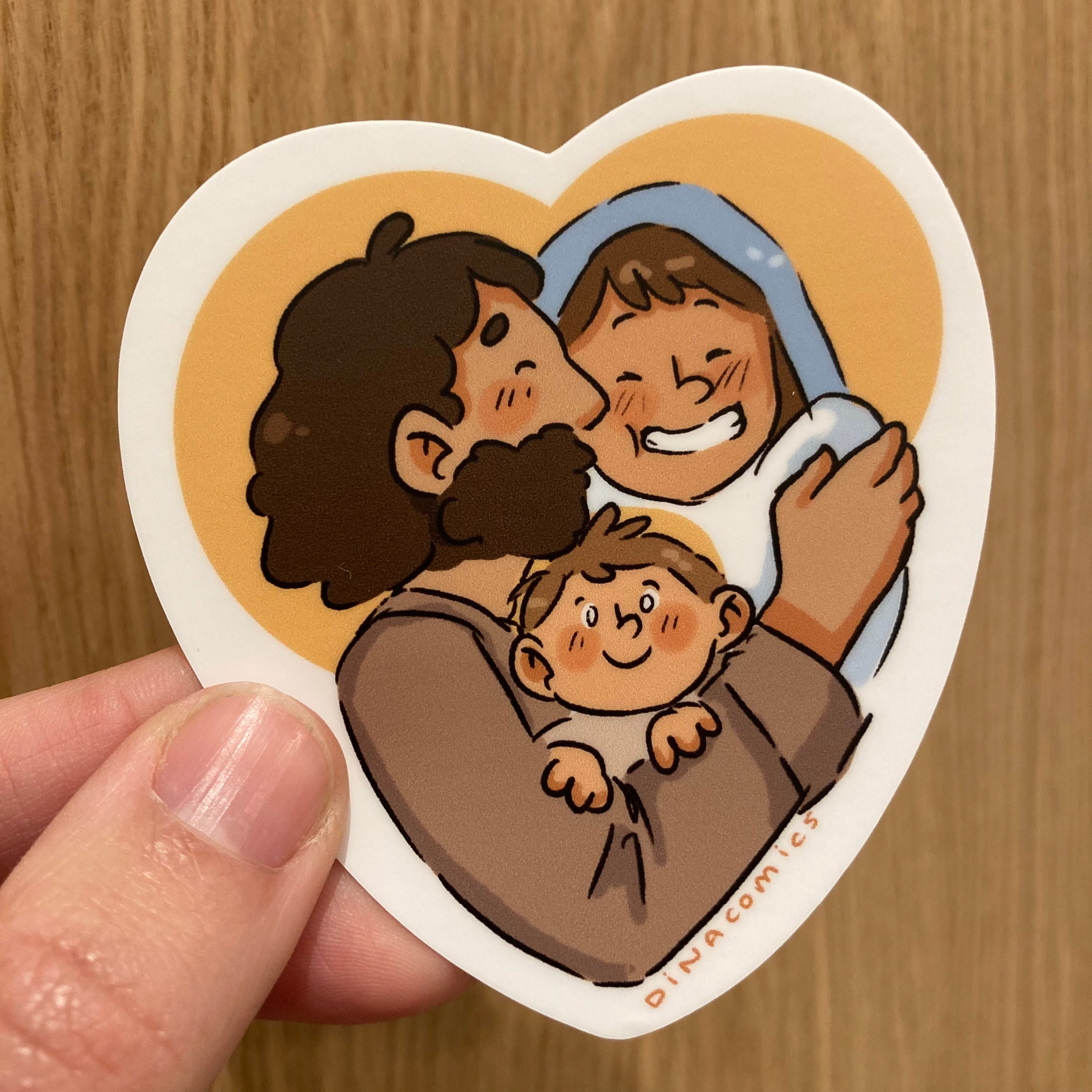 Holy Family Joseph Mary Jesus Sticker - Catholic Christian Sticker ...