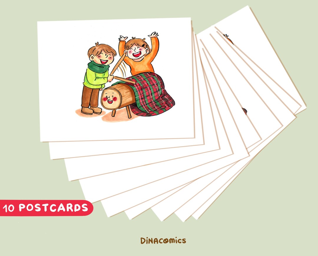 Pack 10 Postcards Christmas Tio De Nadal Catalunya Caga Tió - Catalan ...