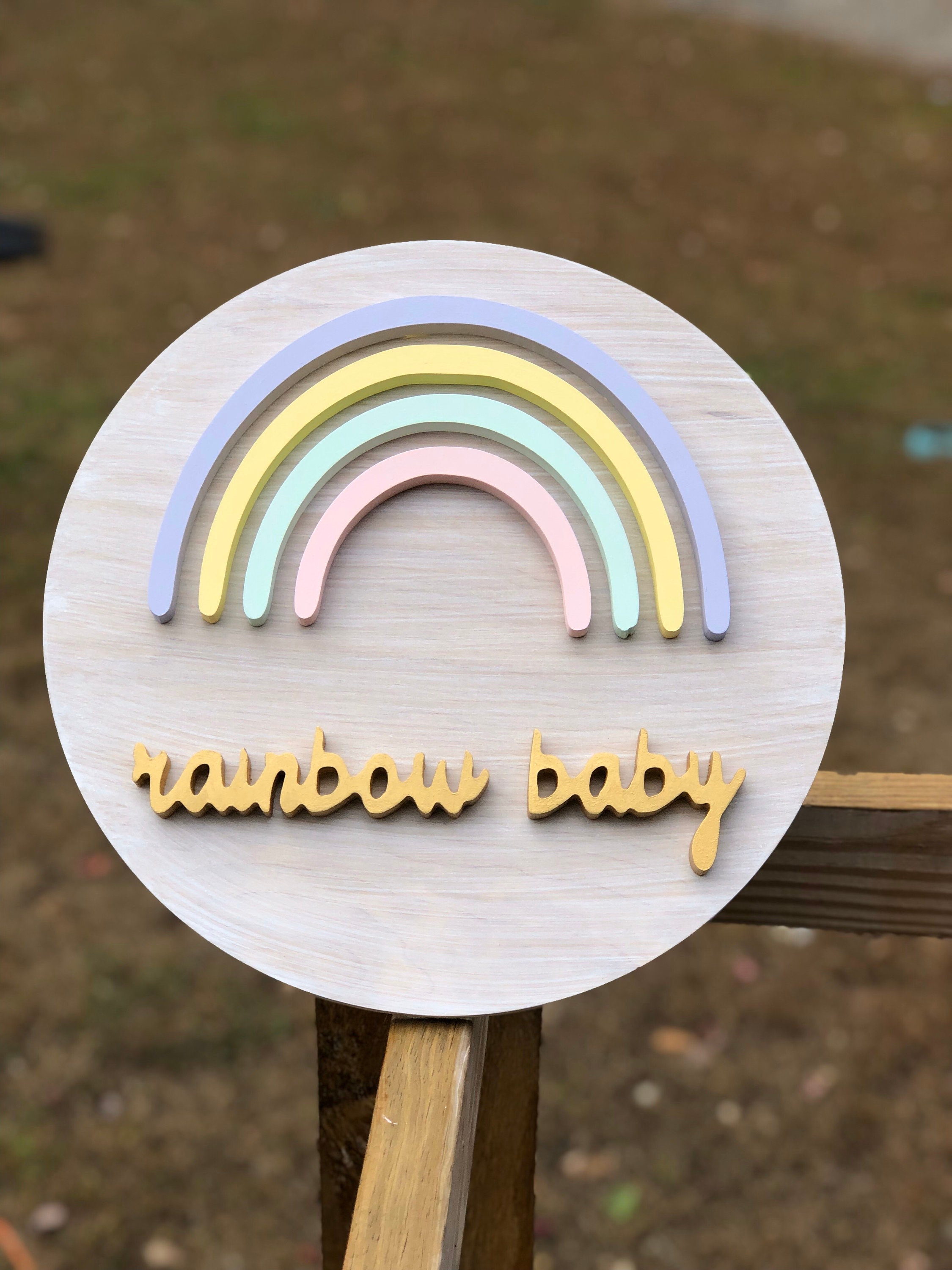 Rainbow Baby/Rainbow Baby Sign/Home Decor/Wall Sign/Nursery - Etsy.de