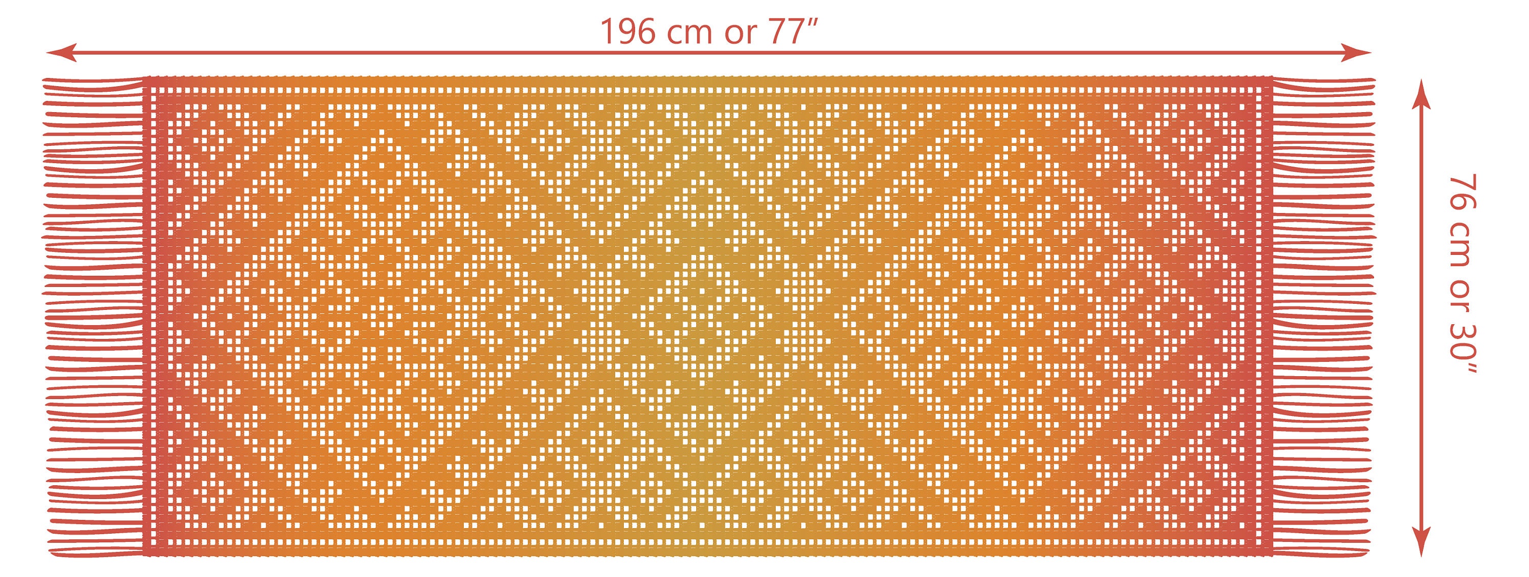 Darova Shawl Filet Crochet Pattern - Crochet Symbol Charts, Filet ...