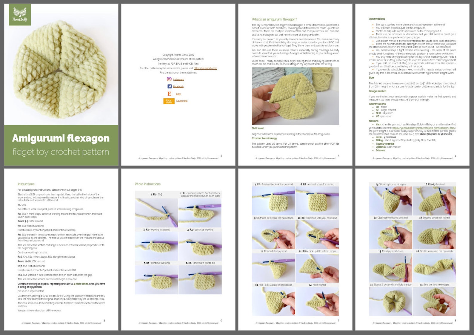 Crochet Fidget Toy Amigurumi Pattern Velvet Yarn Instant - Etsy