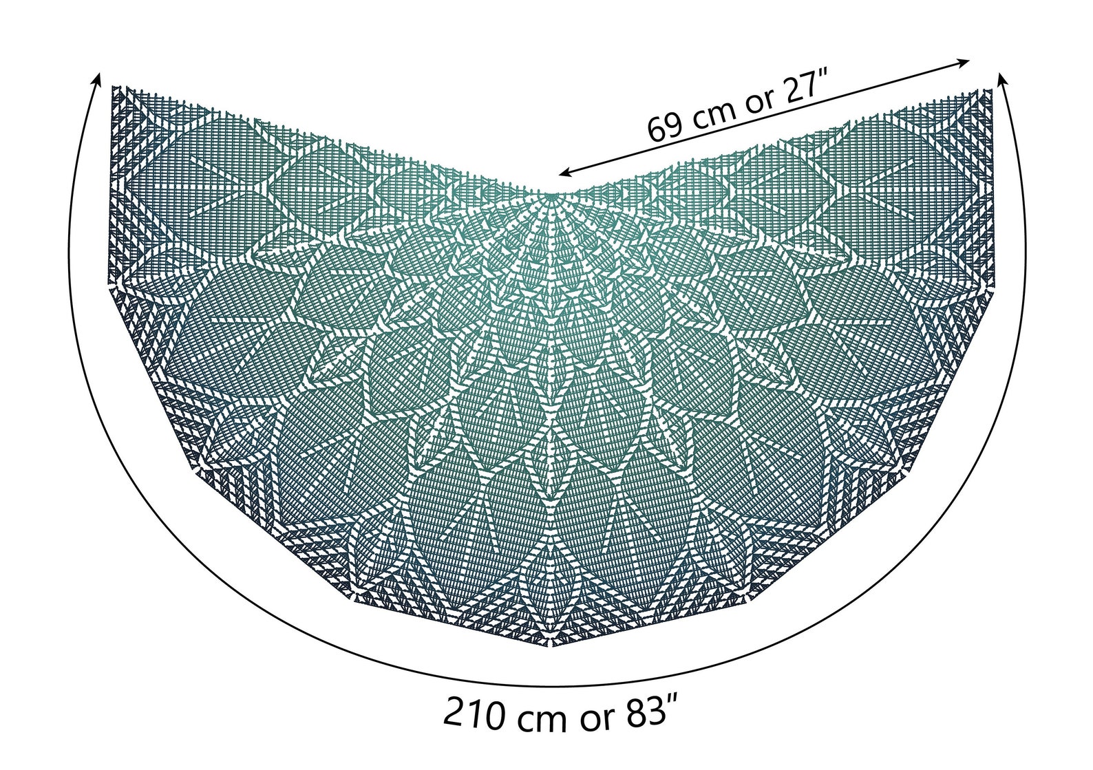 Leafy Summer Crochet Shawl Pattern - Sempervivum Shawl in Crescent ...