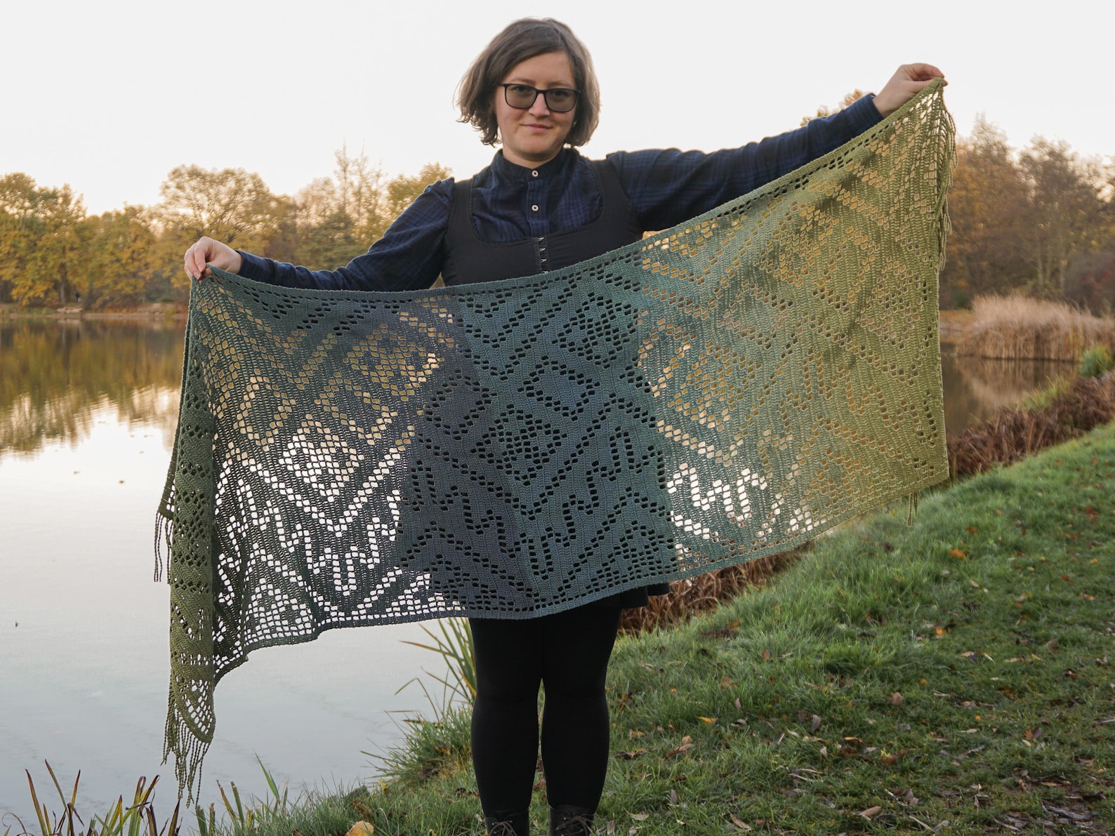 Poiana Filet Crochet Shawl Pattern - Full & Short Instructions, Crochet ...