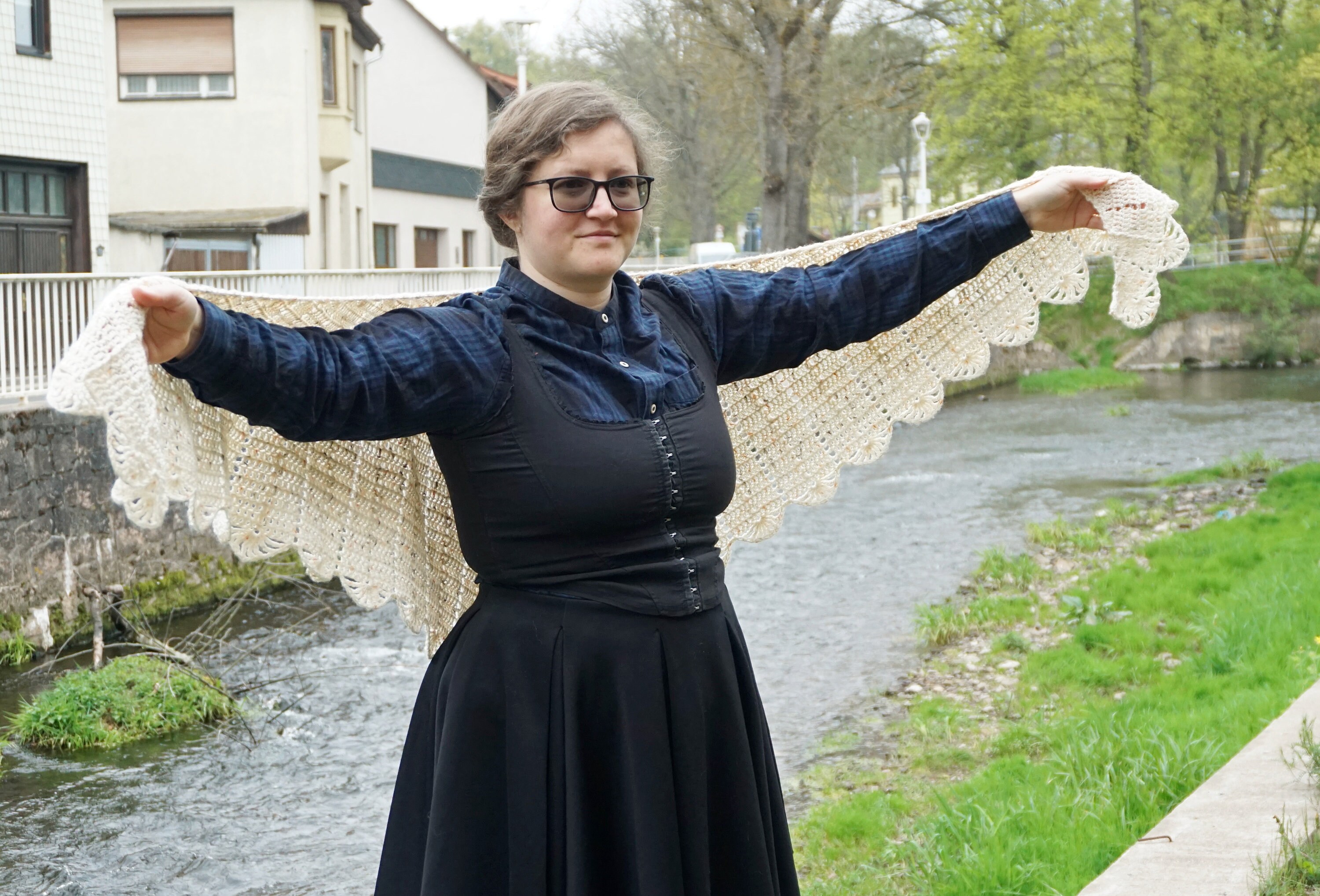 Crescent Shawl Crochet Pattern - Lark Wings Shawl, Instant Download ...