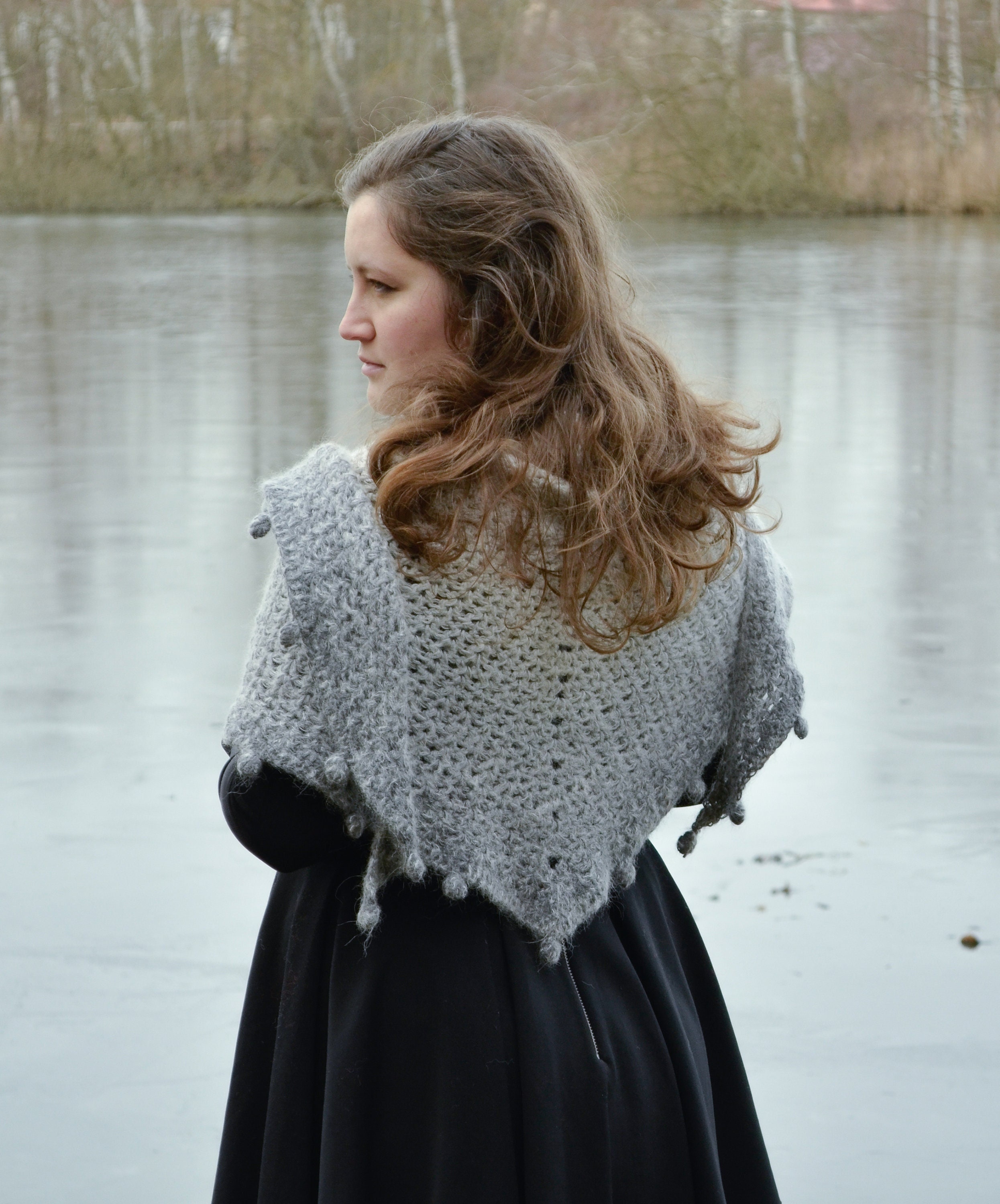 Triangle Shawl Lace Crochet Pattern - Instant Download - Symmetrical ...