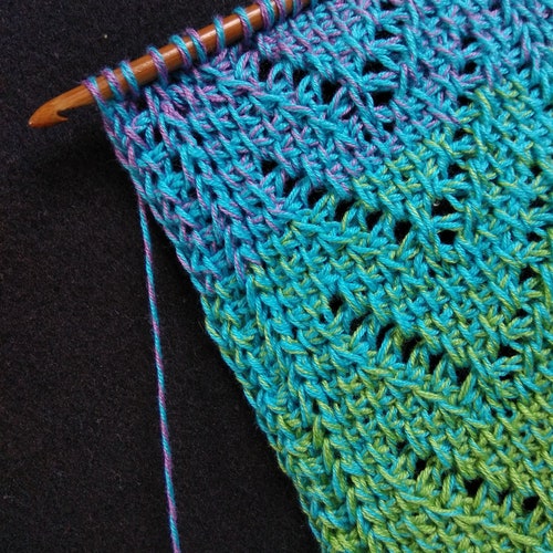 Tunisian Crochet Lace Pattern Crisp Peach Wrap - Etsy