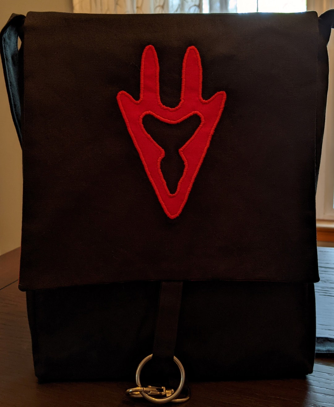 Final Fantasy XIV 14 FFXIV Appliqued Dragoon Job Symbol Black Canvas ...