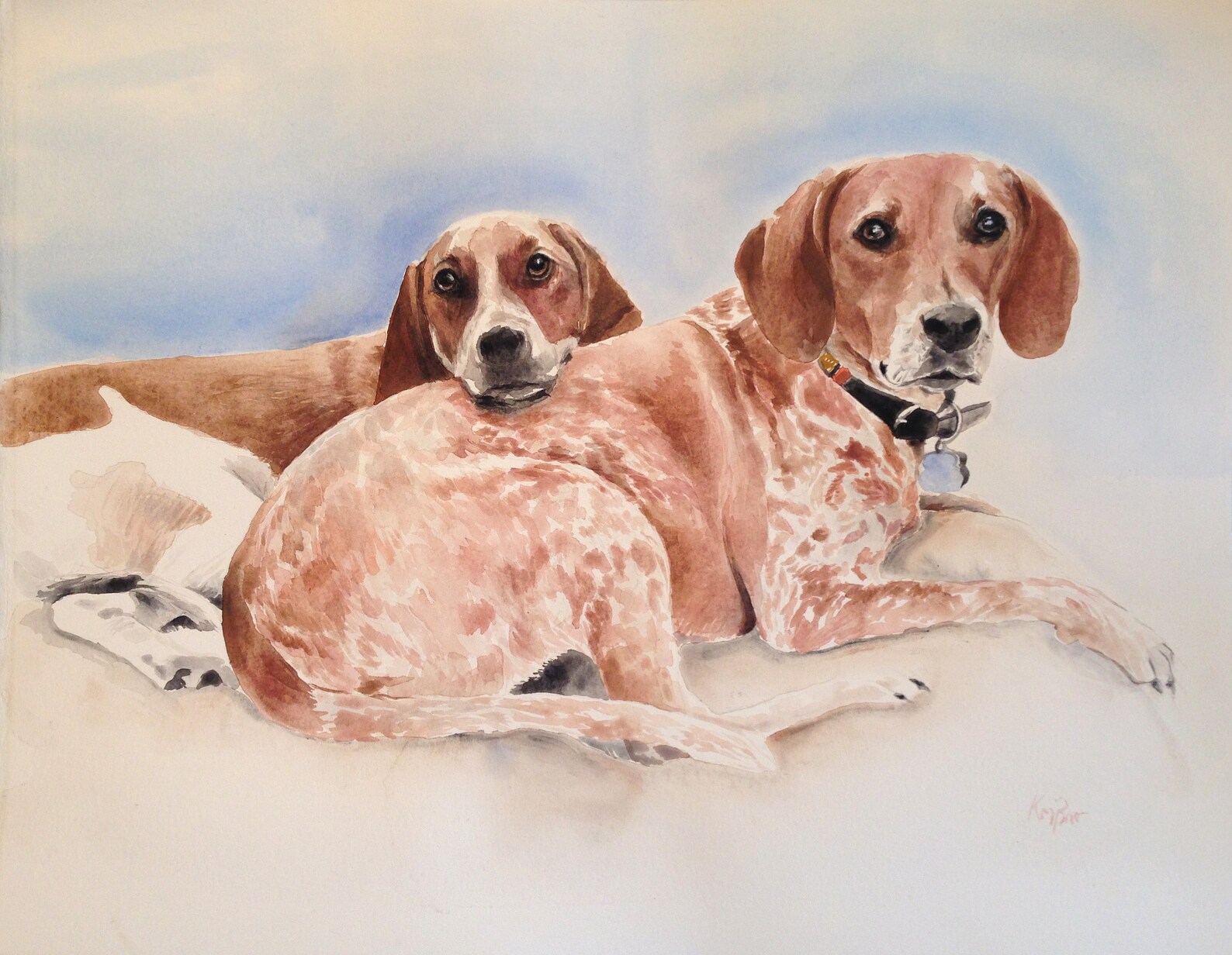 Custom Pet Portrait. Two Dogs. Pet Portrait. Dog Lover. - Etsy