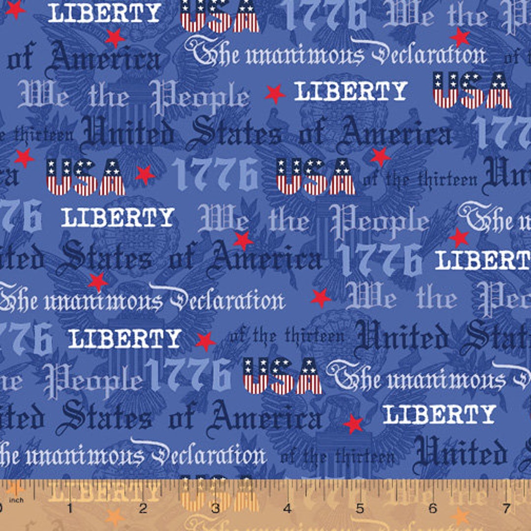 Patriotic, Time-honored Text, Blue, Celebrate America, Liberty Bell, We ...