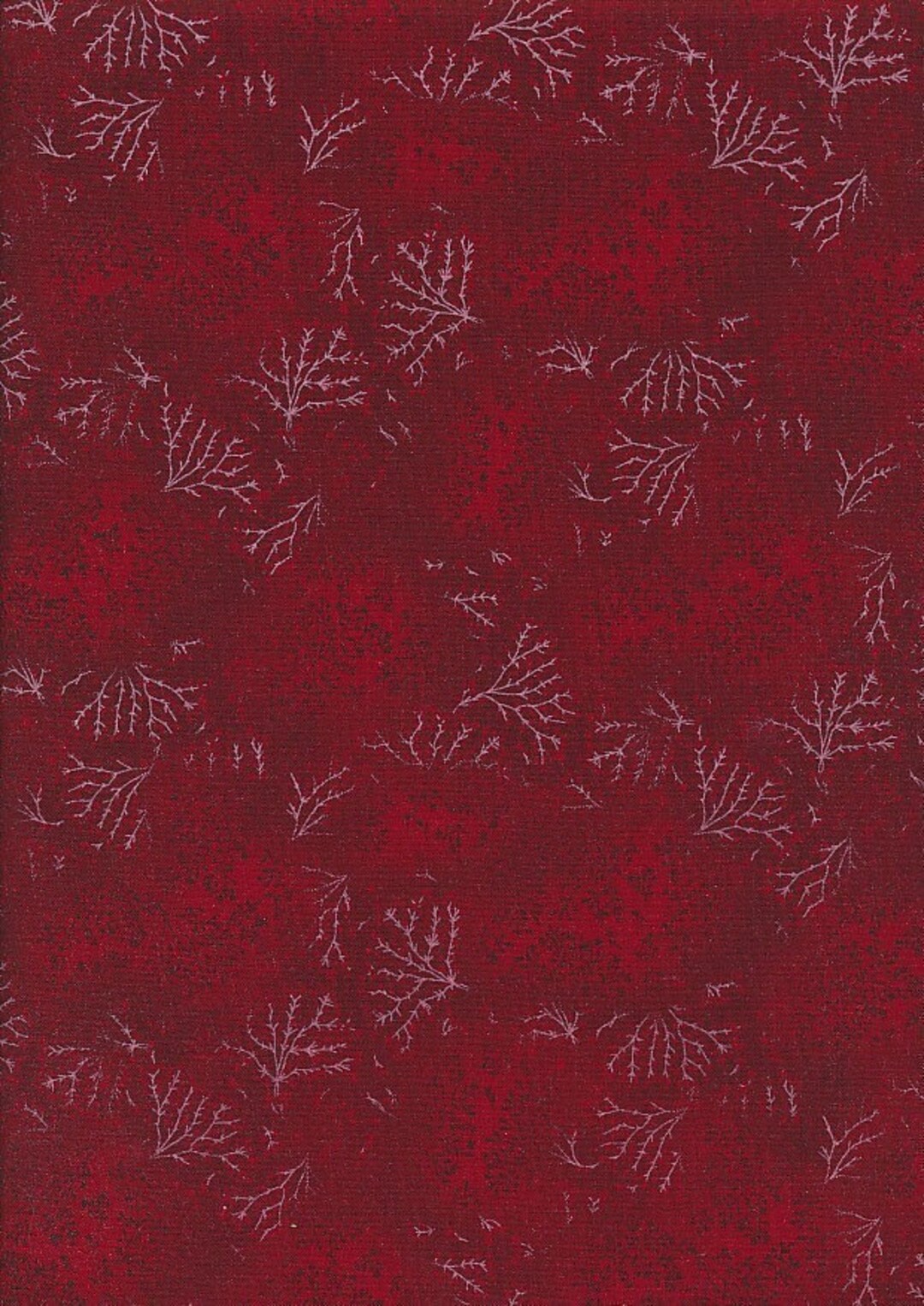 Primrose Red, Tonal, Leaf Branches, Great Accent Fabric, Fusions ...