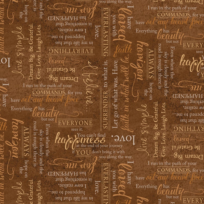 Text Print Fabric - Etsy