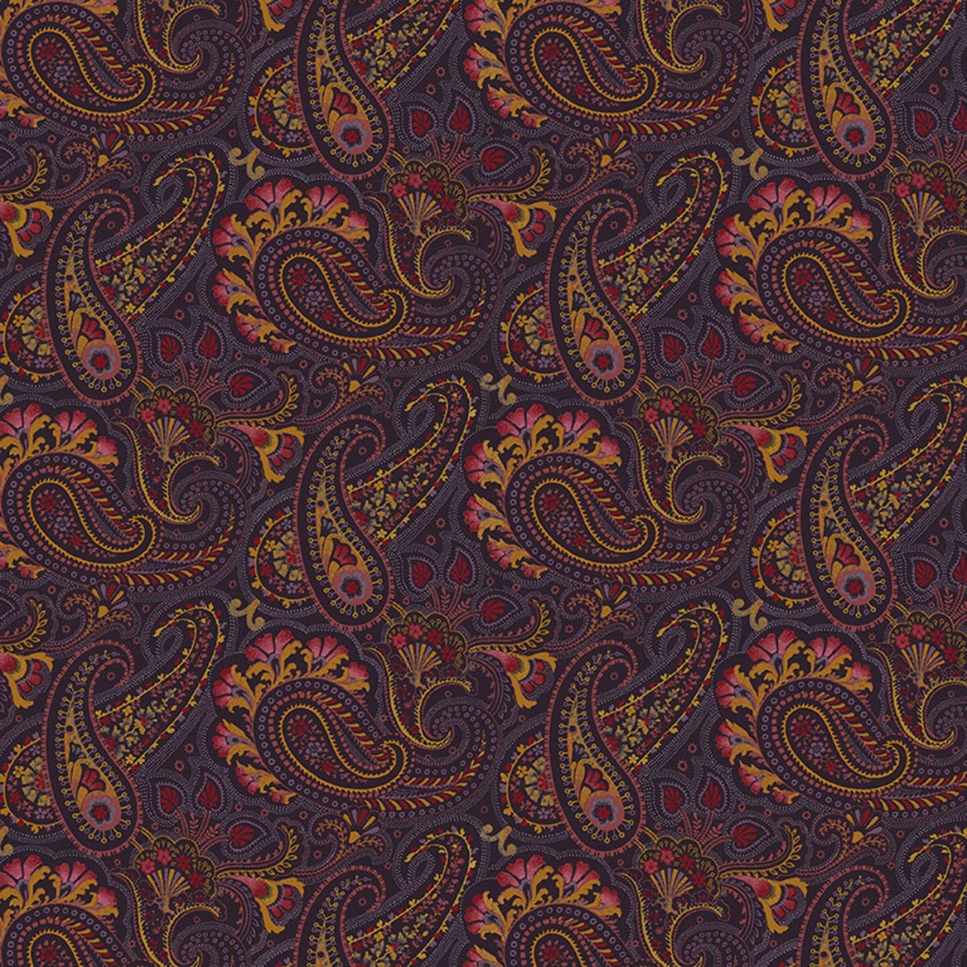 Charming, Paisley Fabric, Multi-colors, Cute Paisley, Timeless ...