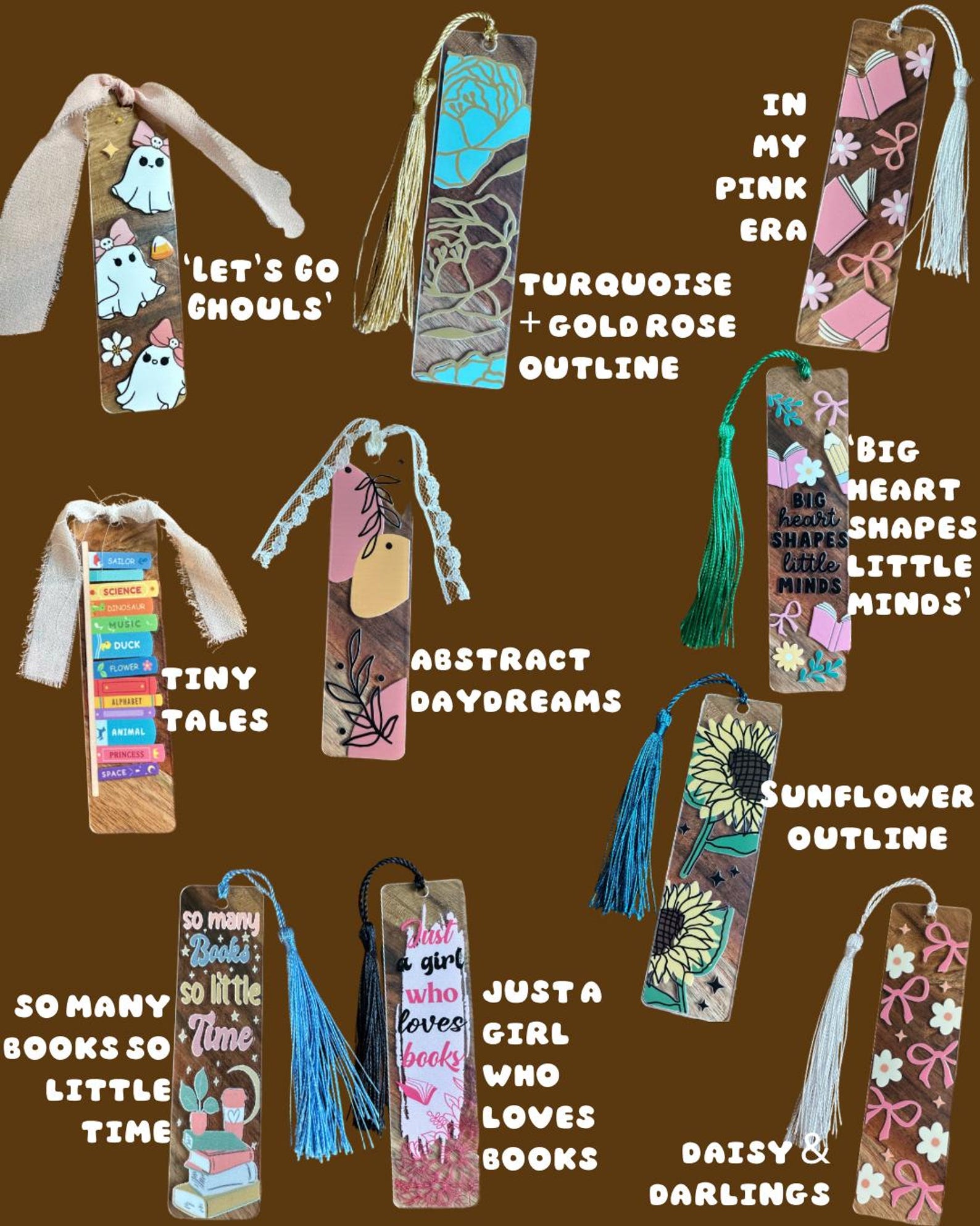 Handmade Clear Acrylic Bookmarks- Thin, Clear, Lightweight With Sayings ...